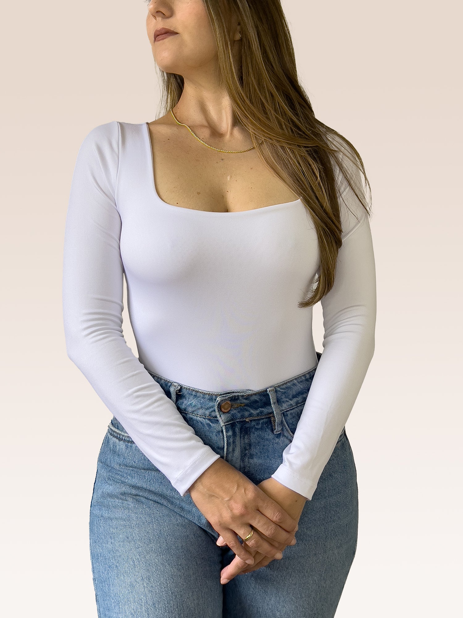 Body Manga Larga Escote Cuadrado - ¡Lucir Perfecta es Fácil! – Básicos ÉCLAT